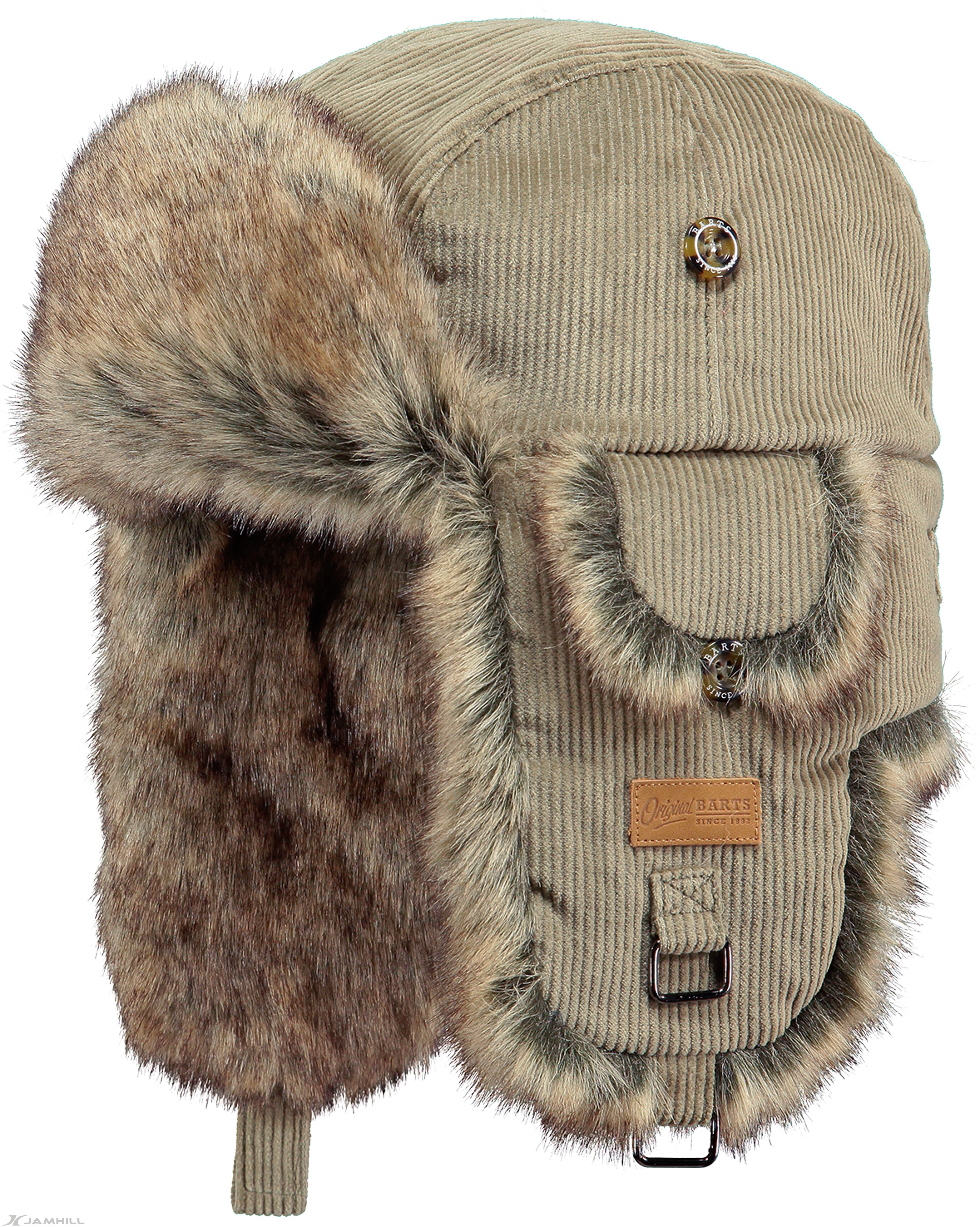 Barts Rib Bomber trapper hat, faux fur lined. New | eBay